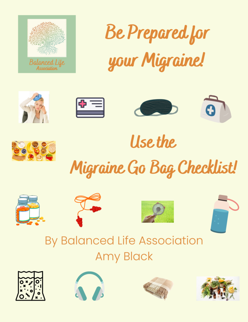 My Migraine Journey Go-Bag Checklist – Balanced Life Association